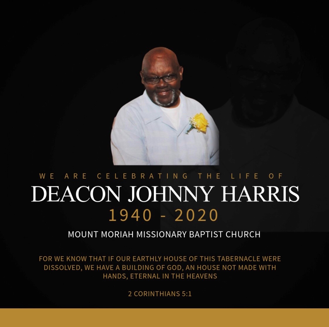 Deacon Johnny Harris FullSizeR1001 - Mount Moriah Missionary Baptist Church
